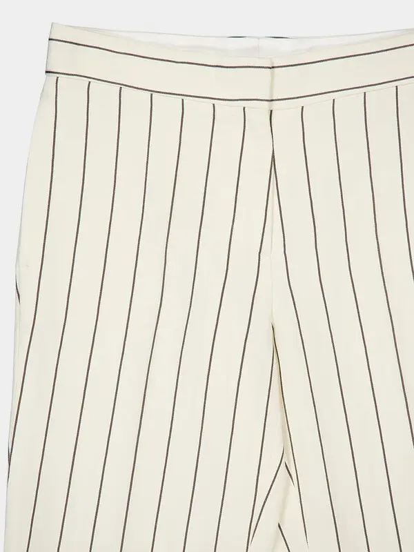 Stella McCartney Pinstripe Straight-leg Trousers - Cream