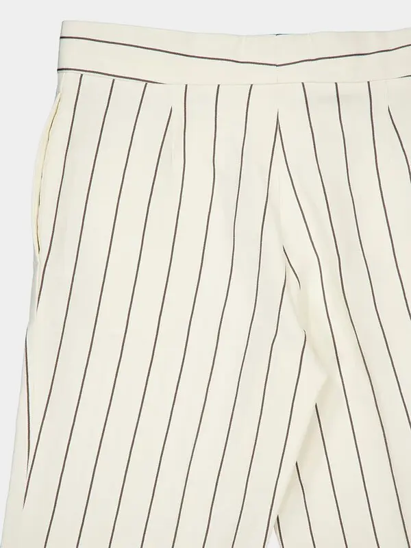 Stella McCartney Pinstripe Straight-leg Trousers - Cream