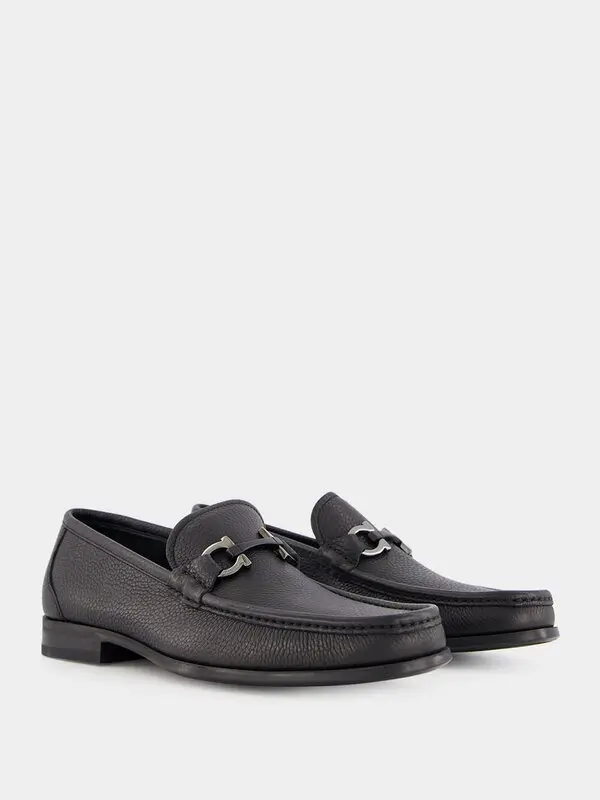 FERRAGAMO Gancini Leather Moccasin