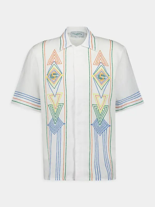Casablanca Le Fil De La Musique Linen Shirt - Multicolour
