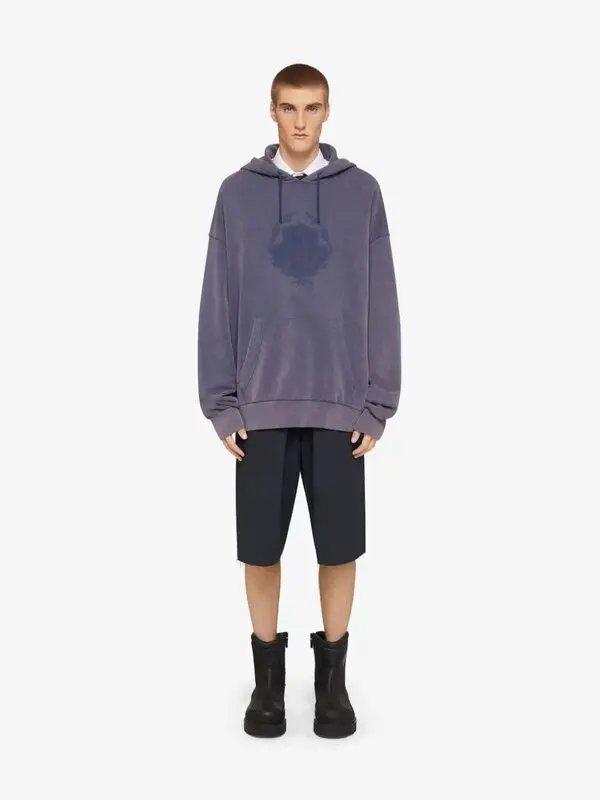 Givenchy Shadow Oversized Hoodie - Blue