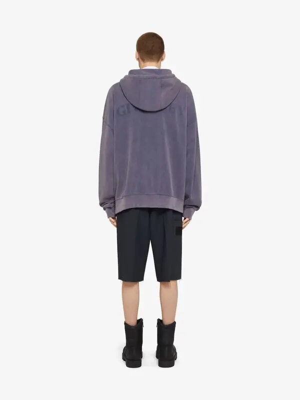 Givenchy Shadow Oversized Hoodie - Blue