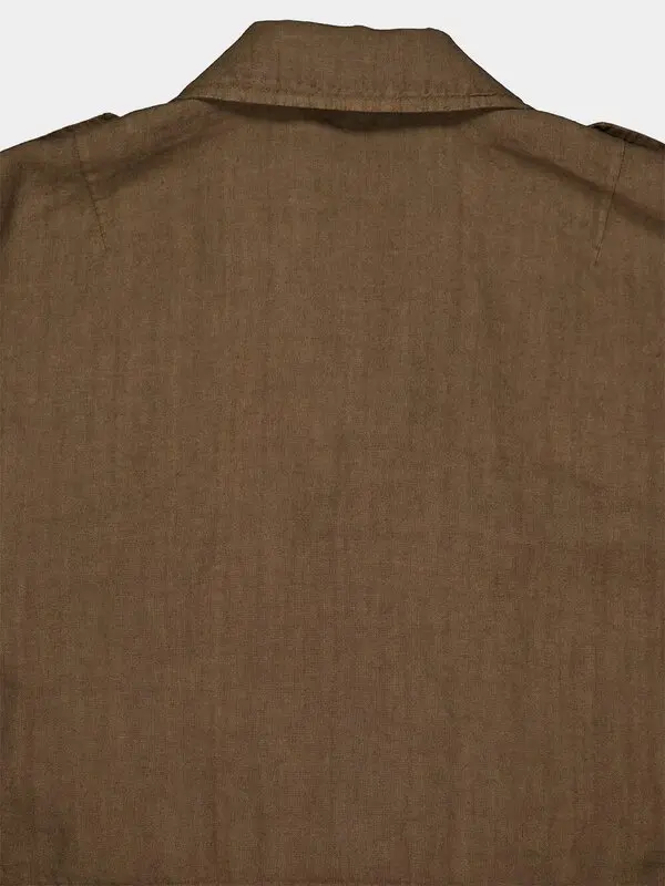 Boglioli Garment-dyed Linen Field Jacket - Brown