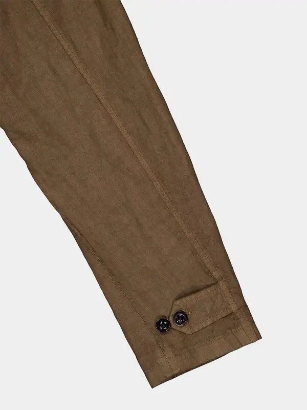 Boglioli Garment-dyed Linen Field Jacket - Brown