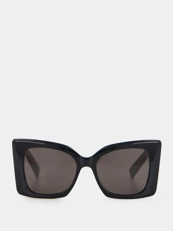 Saint Laurent Sl M119 Black And Havana Cat-eye Sunglasses - Brown