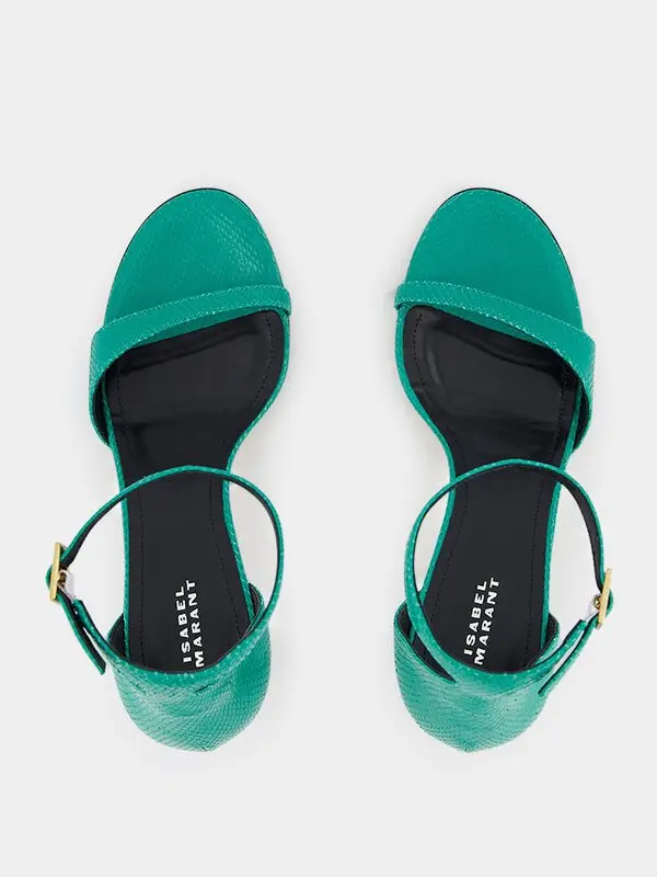 Isabel Marant Étoile Ailisa Leather Sandals - Green