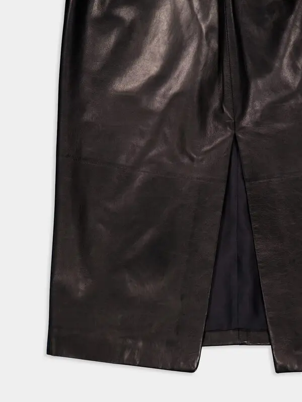 Saint Laurent Lambskin Twist Pencil Skirt