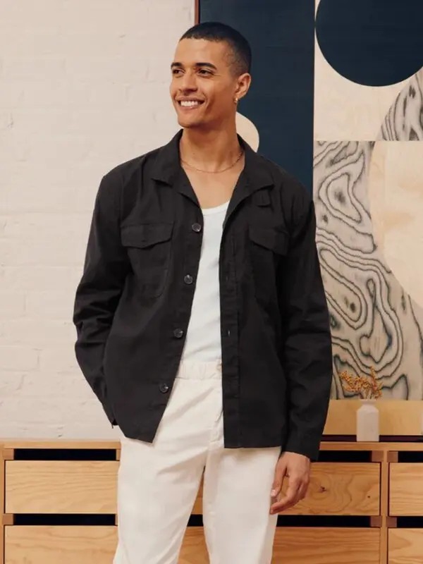 Frescobol Carioca Nuno Linen Jacket - Black