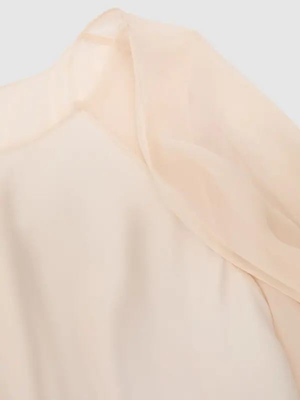 ATELIER Satin Cape Maxi Dress - Cream