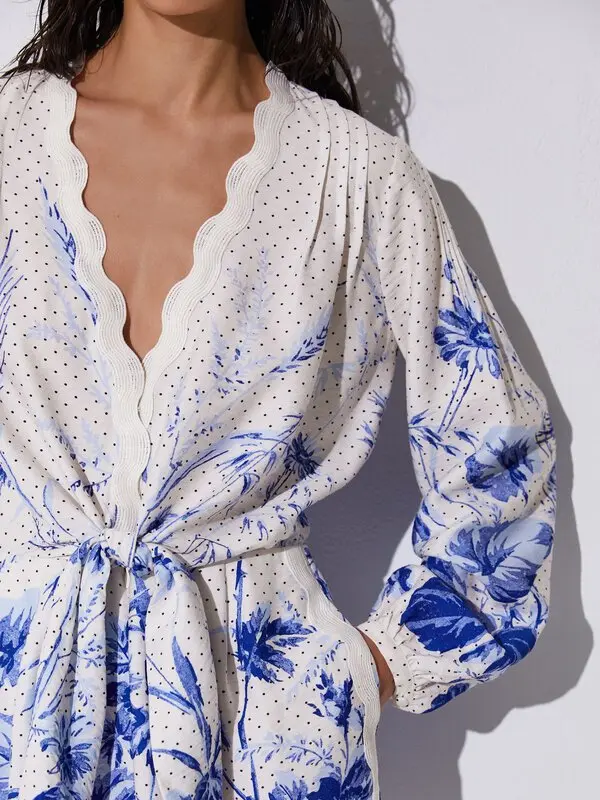 REISS Bonnie Scarf-print Beach Cover-up Playsuit