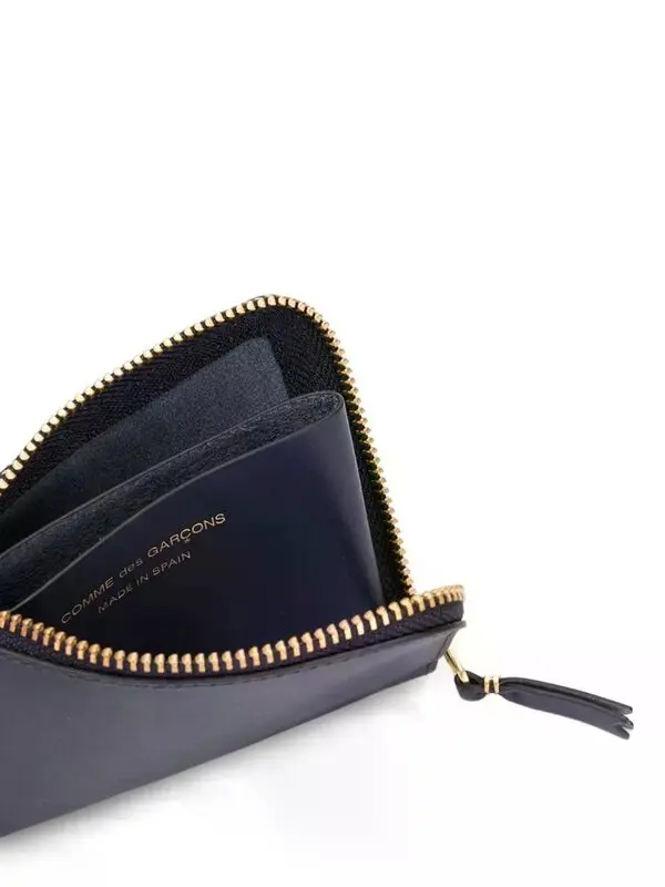 Comme Des Garçons Zip Leather Wallet - Blue