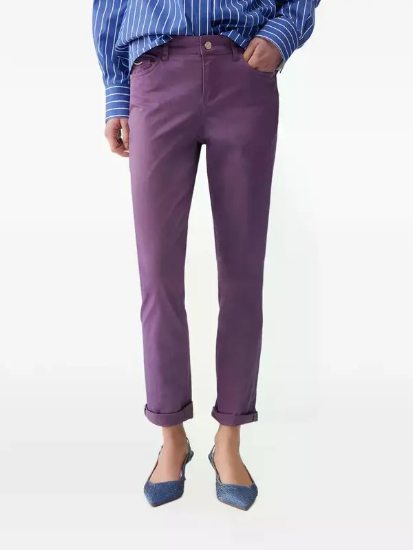 Liu Jo Cuffed Trousers - Purple