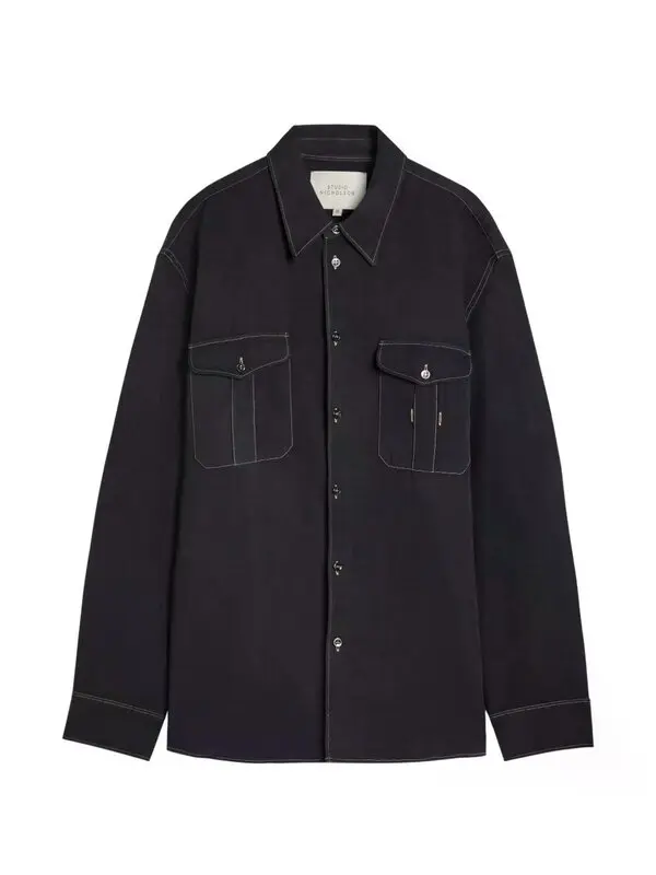 Studio Nicholson Louro Patch Pocket Shirt - Black