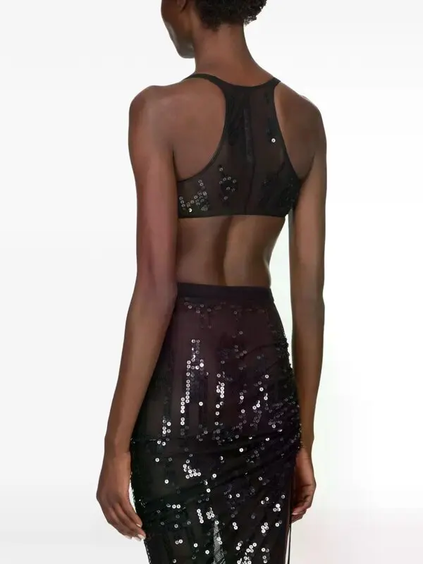 Rick Owens Sequin-embellished Top - Black