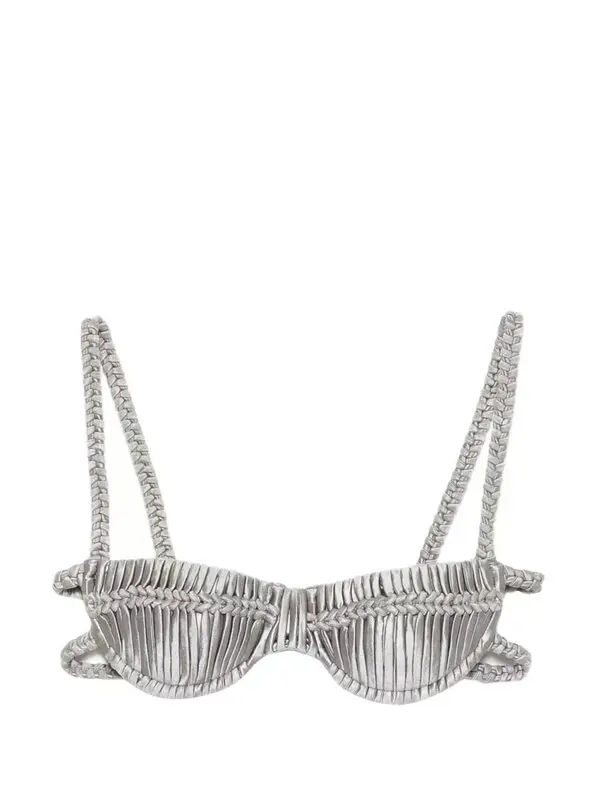 ISA BOULDER Hayrose Bikini Top - Silver
