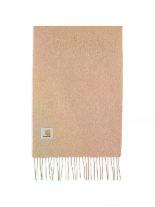Carhartt Work In Progress Fringed Logo Scarf - Neutrals