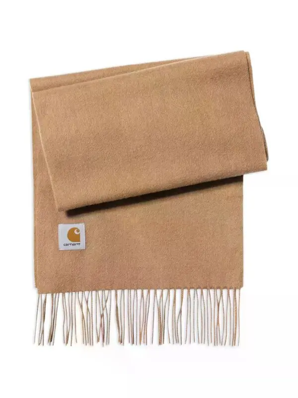 Carhartt Work In Progress Fringed Logo Scarf - Neutrals