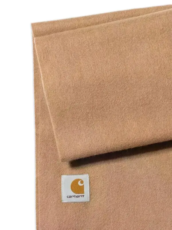Carhartt Work In Progress Fringed Logo Scarf - Neutrals