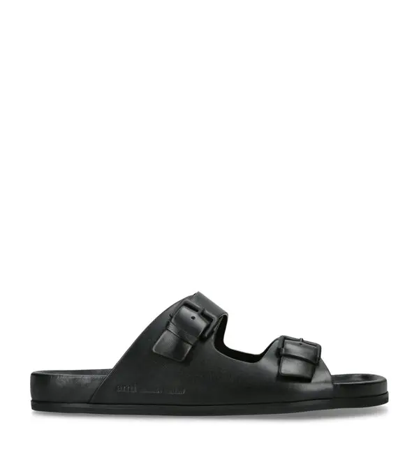 Ami Leather Double Buckle Sandals