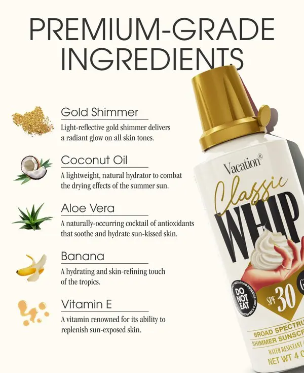 VACATION Classic Whip Glow Spf 30 Sunscreen - No Color