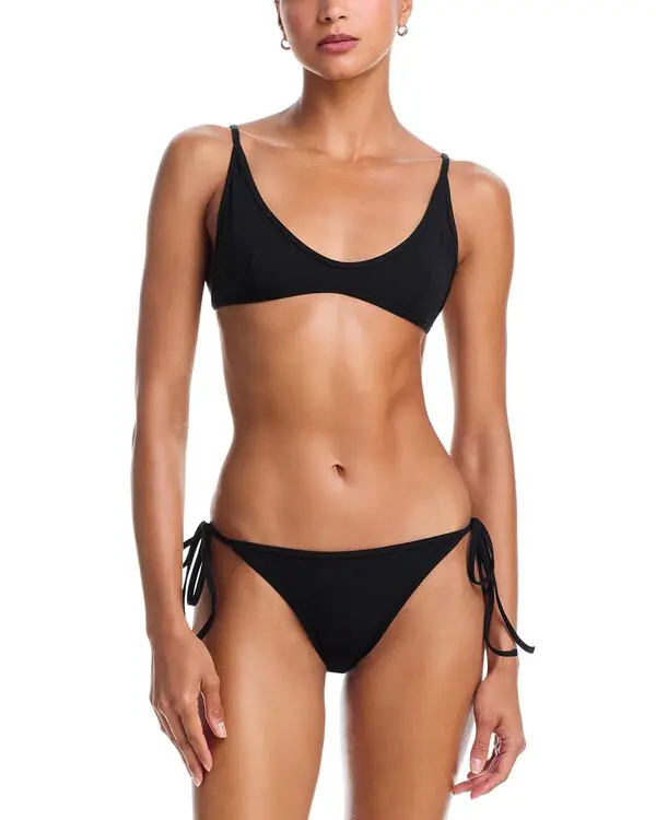 TOTEME Scoop Bikini Top - Black