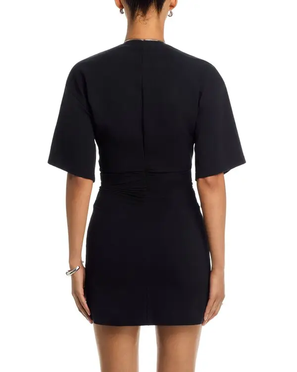 t shirt dress alexander wang Women's Zipper Tee White shirt dress from Alexander Wang with a zip Gathered Zip-up T-shirt Dress