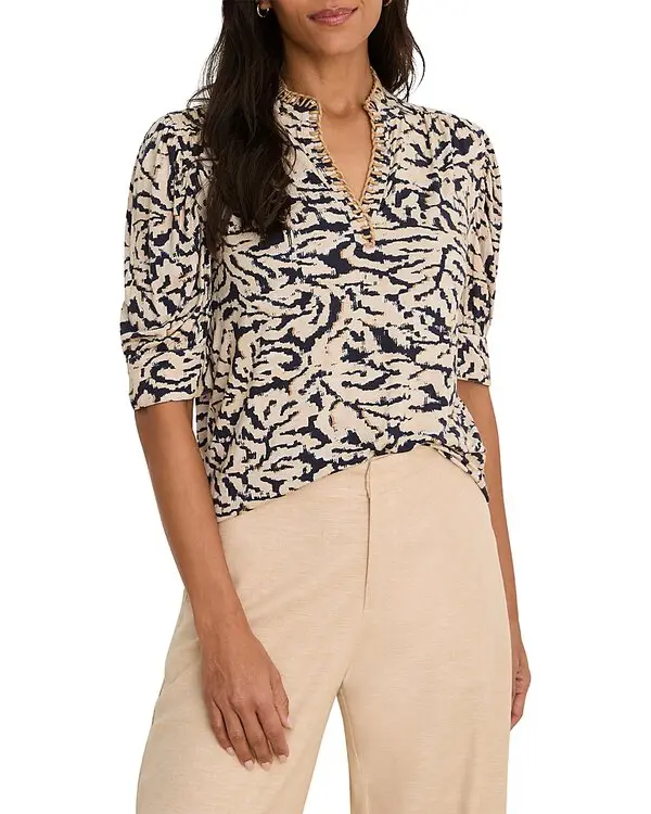 NIC+ZOE Contrast Swirl Top