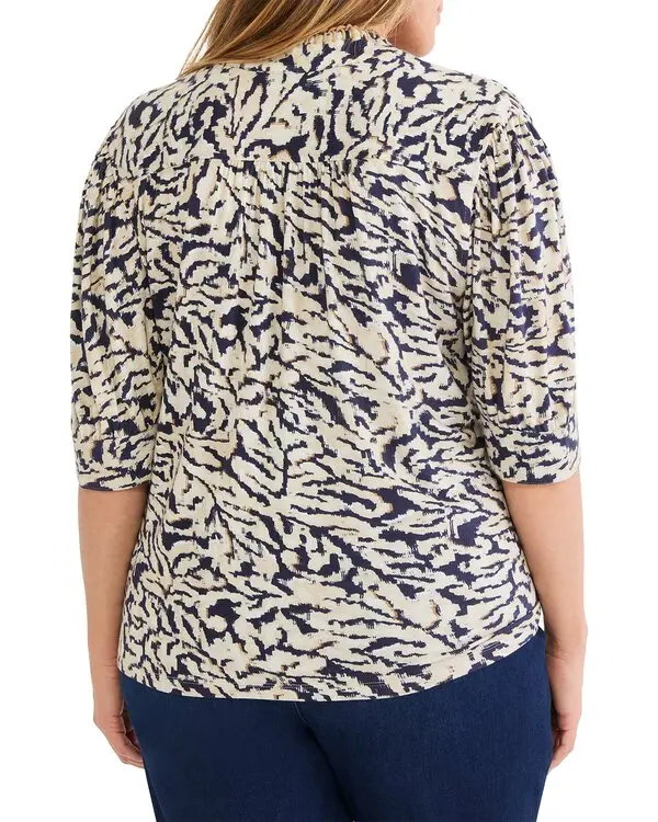 NIC+ZOE Contrast Swirl Top