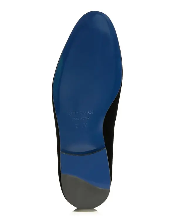STUART WEITZMAN Dino Velvet And Leather Loafers