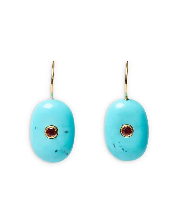 Chan Luu Sapphire Inlay Drop Earrings - Turquoise
