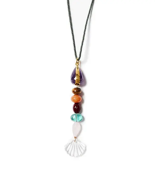 Chan Luu Gemstone Fish Pendant Necklace - Multi