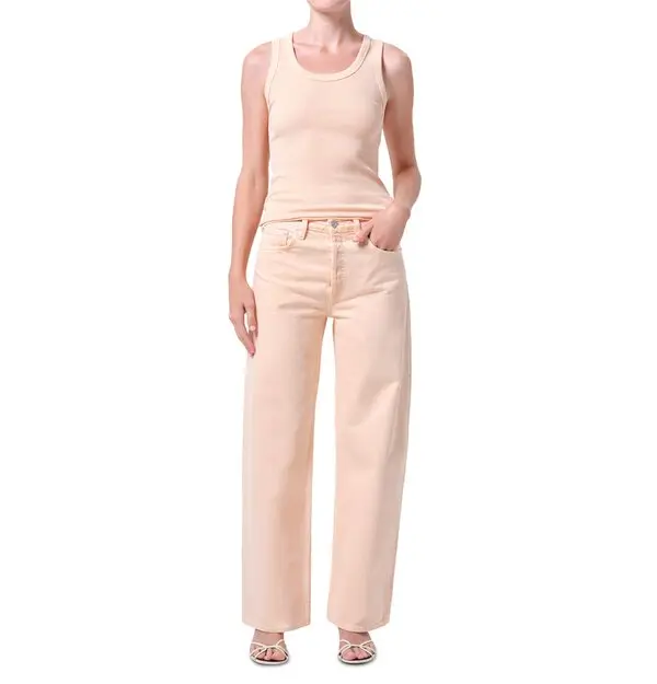 AGOLDE Arc Mid-rise Wide-leg Jeans - Sun Filter