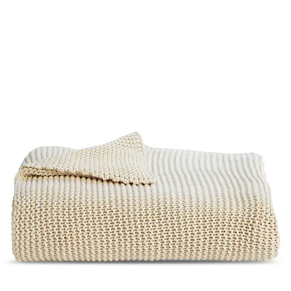 CHRISTY Oslo Chunky Knit Cotton Throw - Ecru