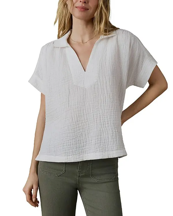 Faherty Brand Cotton Gauze Shirt - White