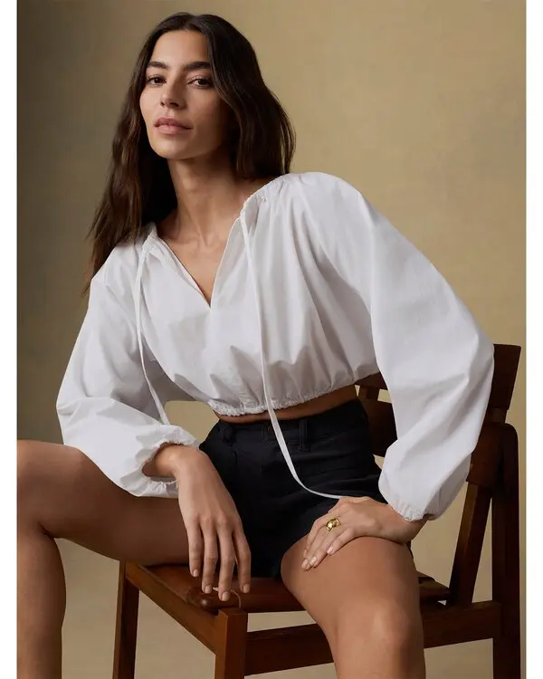 Faherty Brand Coastal Poplin Nera Top