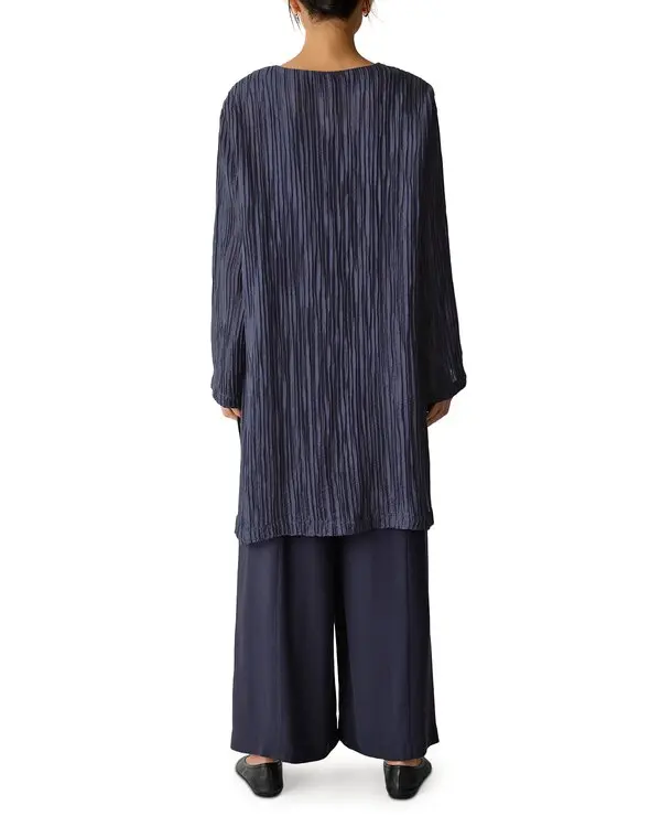 Eileen Fisher Textured Round Neck Jacket