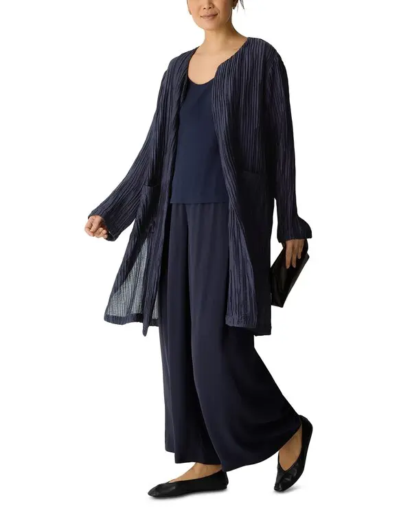 Eileen Fisher Textured Round Neck Jacket