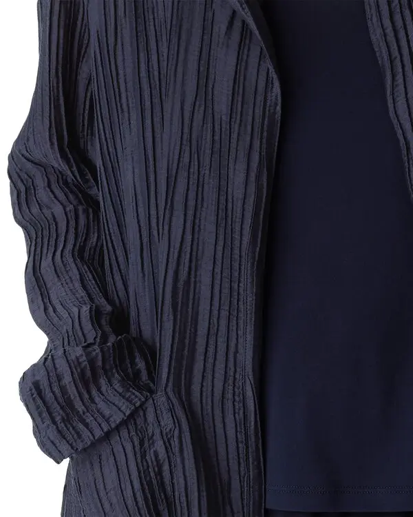 Eileen Fisher Textured Round Neck Jacket