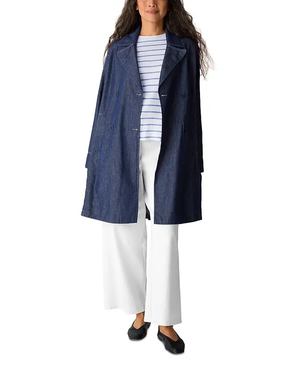 Eileen Fisher Double Breasted Trench Coat
