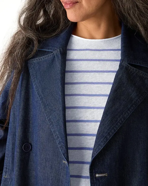 Eileen Fisher Double Breasted Trench Coat