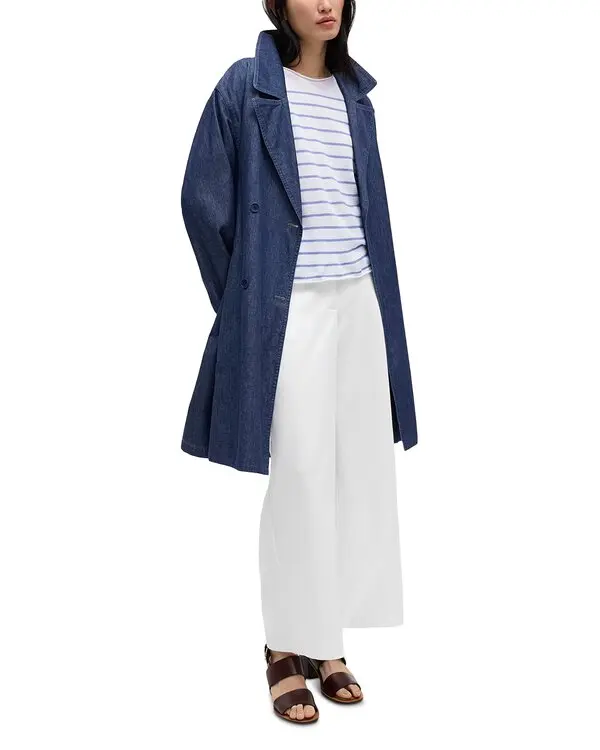 Eileen Fisher Double Breasted Trench Coat