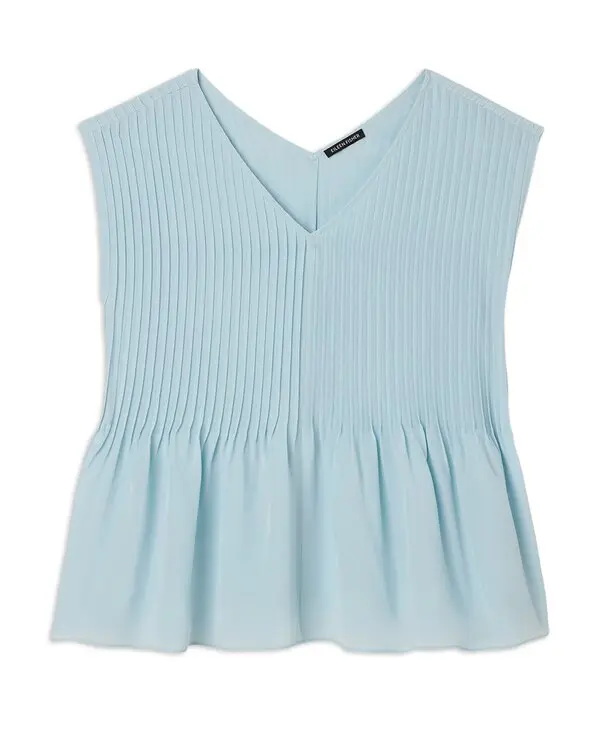 Eileen Fisher Silk Crepe De Chine V-neck Top