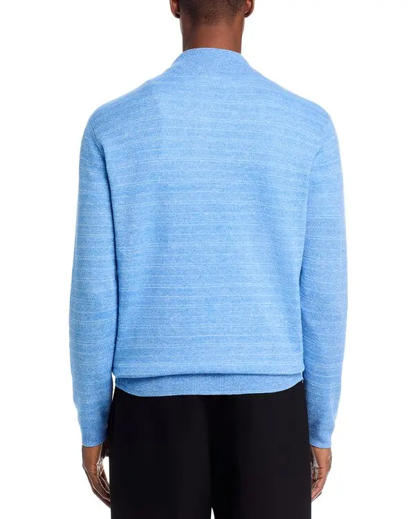Peter Millar Striped Quarter Zip Sweater