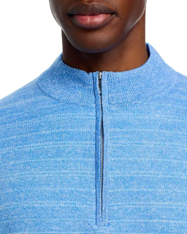 Peter Millar Striped Quarter Zip Sweater