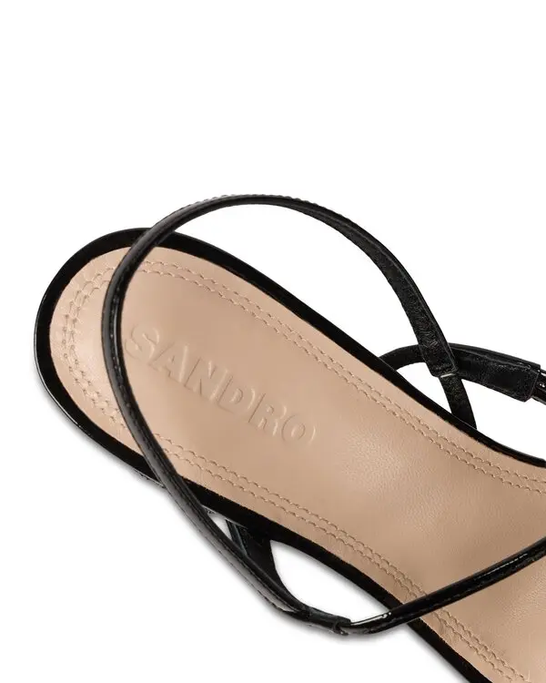 Sandro Faye Strappy Sandals - Black