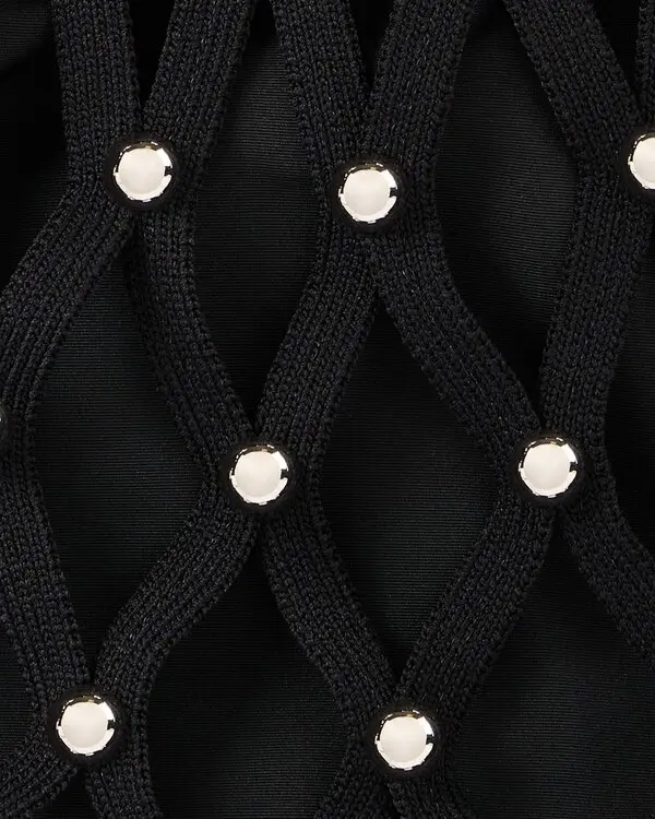 Sandro Soane Studded Net Mesh Bucket Bag