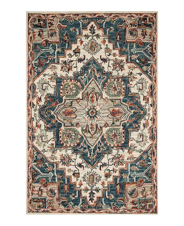 LOLOI Victoria Vk-16 Area Rug 7'9x9'9 - Blue/red
