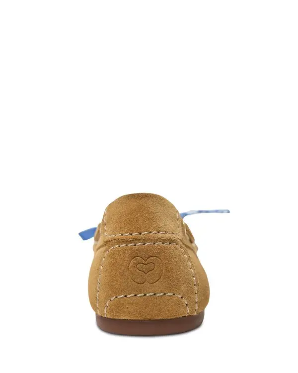 Maje Suede Boat Shoe Loafers - Camel