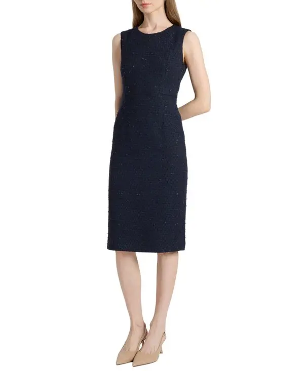Santorelli Britta Midi Sheath Dress In Luxury Tweed