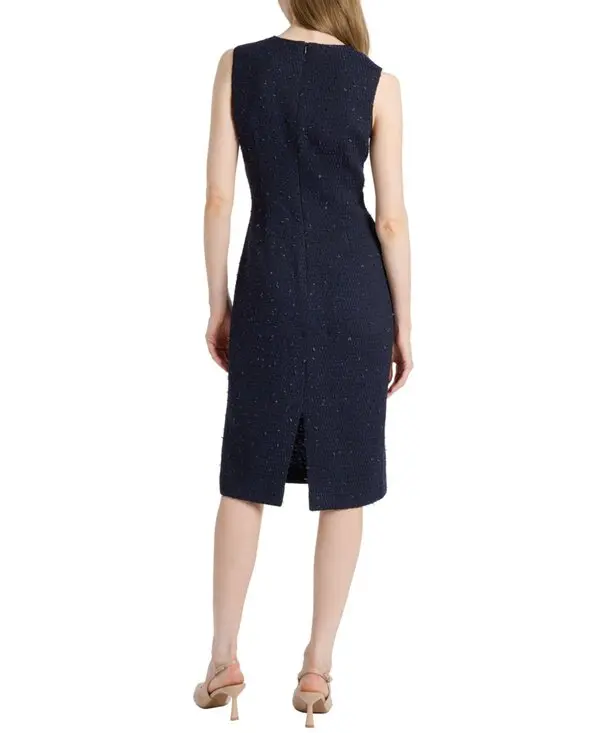 Santorelli Britta Midi Sheath Dress In Luxury Tweed